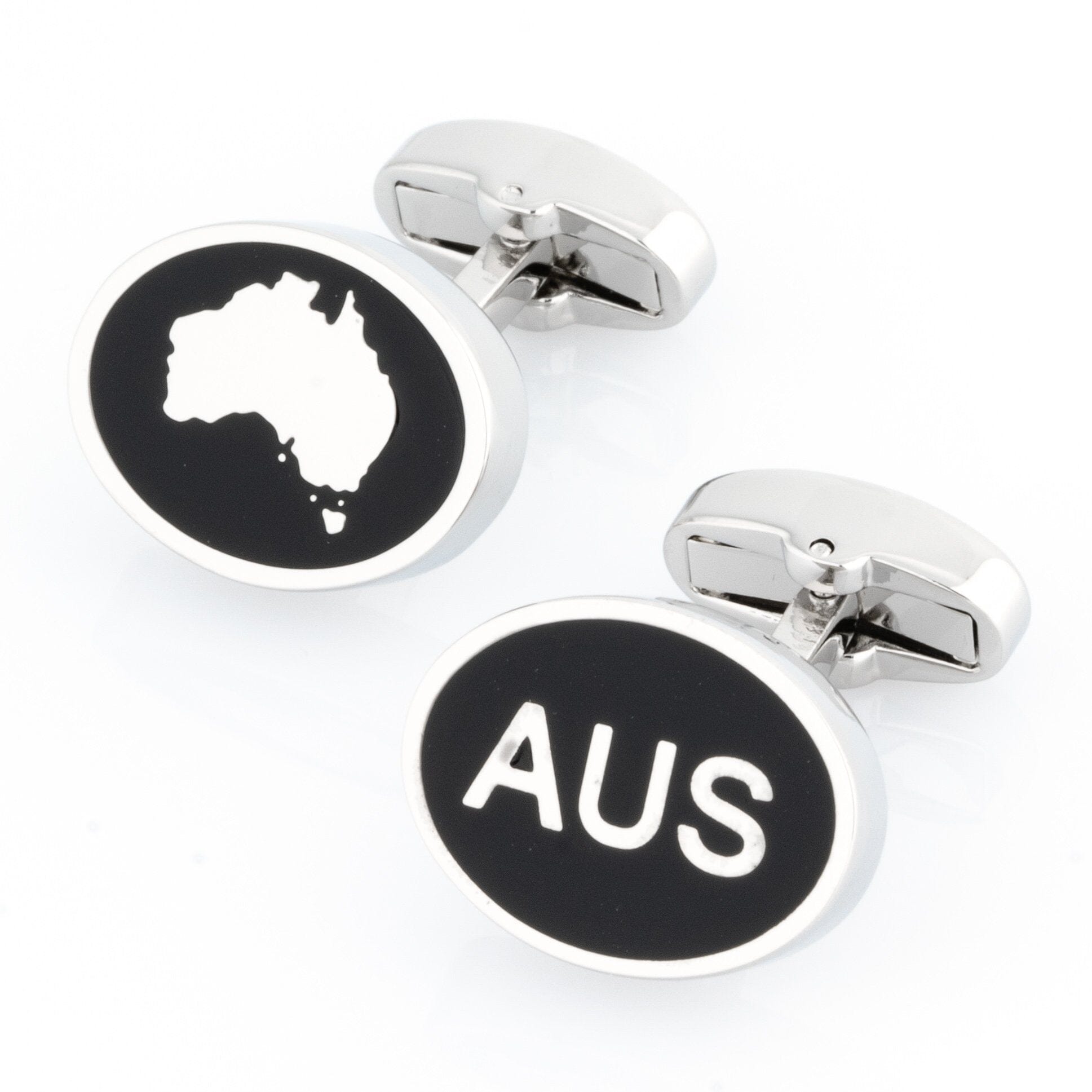 Australian Map and AUS Cufflinks, Mens Cufflinks: Cuffed.com.au