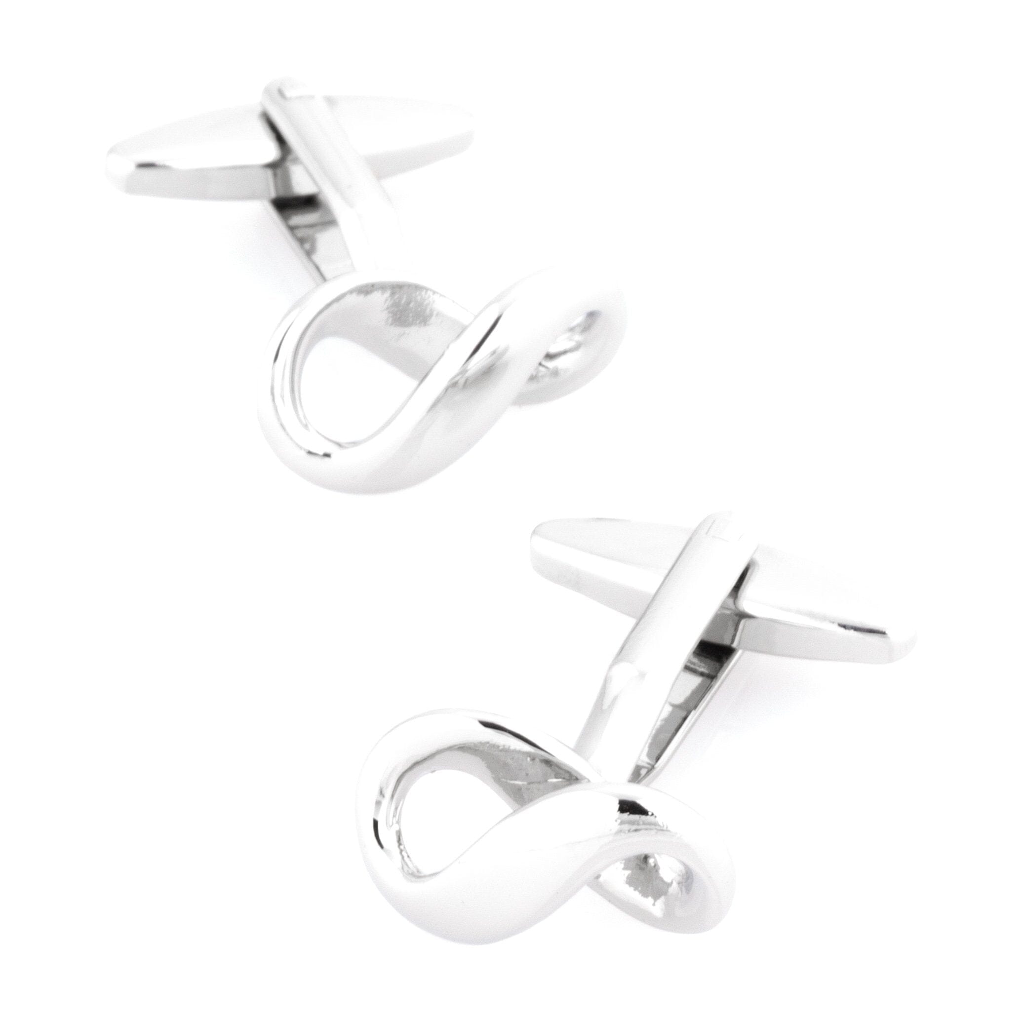 Silver Infinity Love Symbol Cufflinks | Cuffed CuffLinks for Wedding
